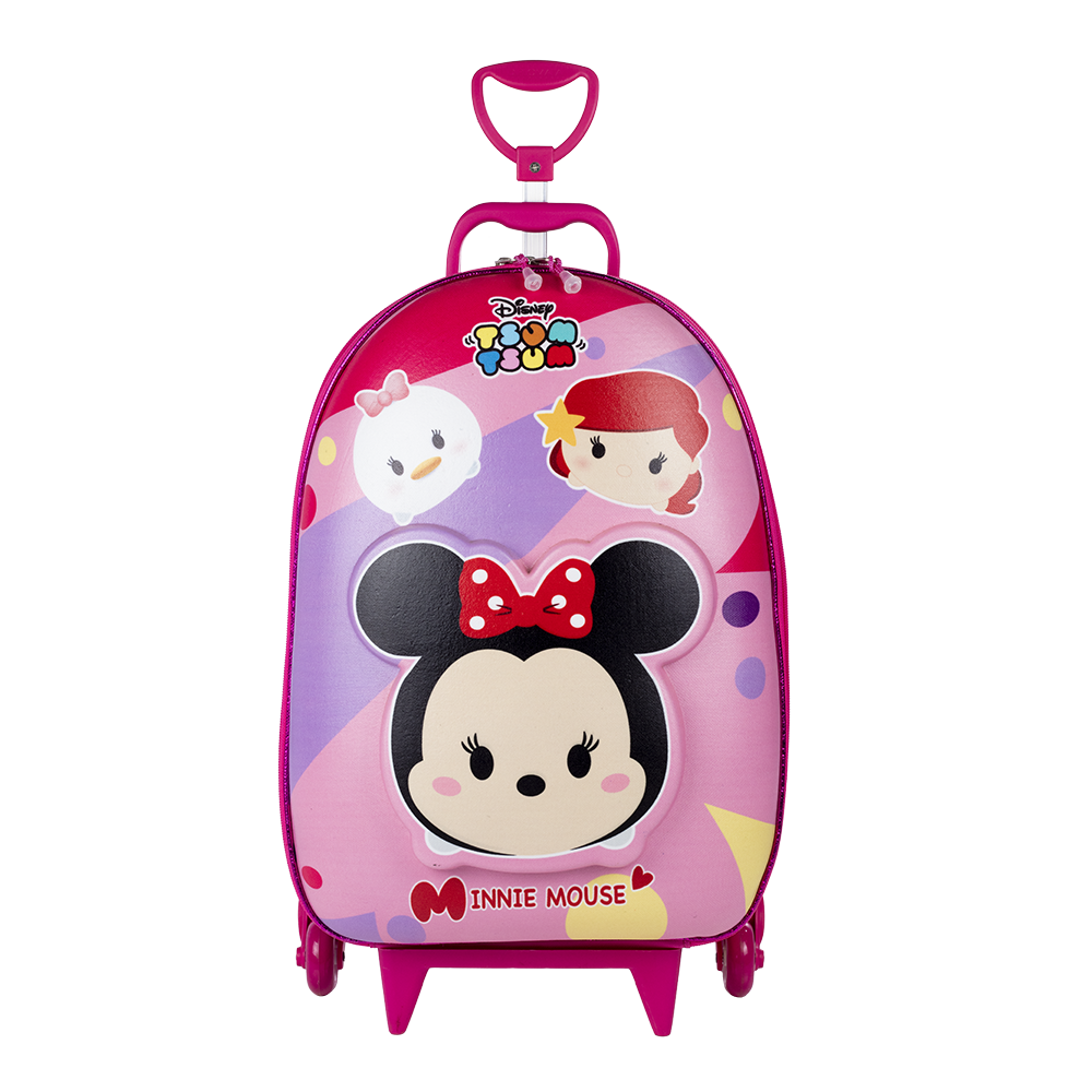 Mala escolar, mala infantil, Disney, Tsum Tsum, com Rodinha Tripla